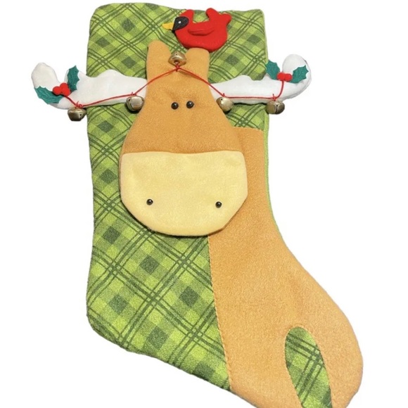 Santas Best | Holiday | Vintage Santas Best Reindeer Christmas Stocking ...